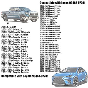 100Pcs Nylon Engine Under Cover Push-Type Retainer Clips Engine Splash Shield Fender Liner Trunk Lid Trim with Bonus Fastener Remover Compatible with Toyota Lexus 90467-07201