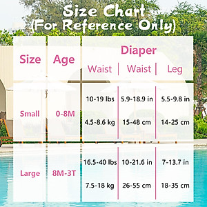 Babygoal Baby & Toddler Girl and Boy Swim Diapers, Reusable Adjustable Washable One Size Fits 6M-3T Gifts and Swimming Lessons 3 Pack 3ZSD10