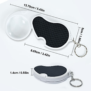 Magnifying Glass with Light, Lighted Magnifying Glass, 5X Handheld Pocket Magnifier Small Illuminated Folding Hand Held Lighted Magnifier for Reading Coins Hobby Travel - 45 Mm Diameter
