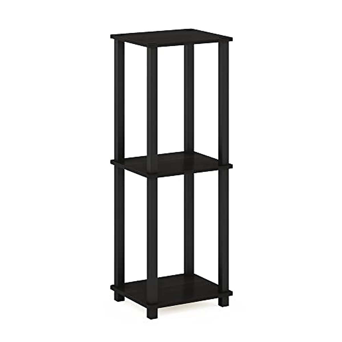 Furinno Simplistic End Table, 2-Pack, Espresso/Black