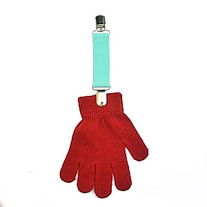 GASEQUO 6 Pairs Kids Mitten Clips Stainless Steel Elastic Mitten and Glove Clips for Adults