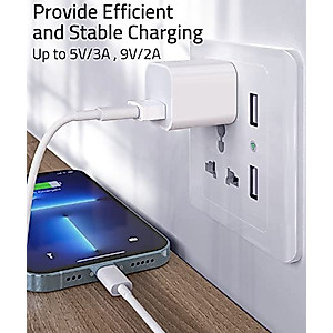 Syntech USB to USB C Adapter 4 Pack, Type C Female to USB Male Converter Power Charger Cable Adapter Compatible with MagSafe Apple Watch Series 9/SE/Ultra 2 iPhone 15 Plus Pro Max AirPods Pro, etc