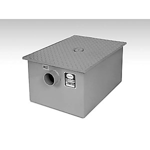 BK Resources BK-GT-20 Grease Trap, 20 LB. , 10GPM CAPACITY. Constructed of 11 gauge ca