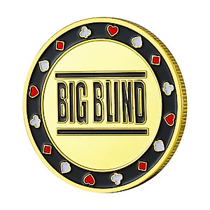 LuluCircle Small Blind, Big Blind, Dealer Button, Poker Guard, Poker Gifts for Men, Poker Accessories, Poker Chips with Plastic Case (Position Marker), 3 pcs