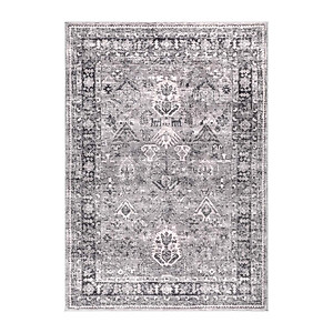 HEBE Washable Area Rug 3x5 Entry Rug Soft Distressed Area Rugs Non Slip Indoor Door Mat Boho Rug Oriental Accent Throw Rug Floor Carpet for Bedroom Kitchen Entryway Bathroom
