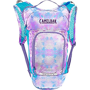 CamelBak Mini M.U.L.E. Kids Hydration Backpack for Hiking and Biking, 50 oz, Tie Dye/Pink