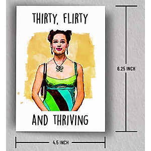 Thirty and Flirty 30TH Birthday Card | Jenna Rink | Sassy Card for Sister, Girlfriend | Funny Romantic Movie Blank Card