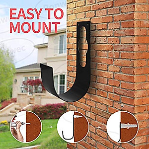 Ponwec Garden Hose Holder - 2Pack Water Hose Holder with 4 Screws,Stainless Steel Heavy Duty Hose Storage Hook Durable Hose Wall Mount Fit 25FT/50FT/75FT/100FT Hose(2PCS)