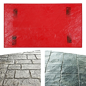 WaShaRoom,Concrete Stamp Mat,Concrete Texture Skin, Concrete Texture Mat,Rectangular Molds for Concrete Plaster Wall Stone Wall Decor,Seamless Stamping Design,Vacuum High-Temperature Heating Molding