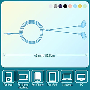 250 Pack Earbuds Bulk Kids Earbuds Headphones Classroom Earphones with Wire Ear Headphones for Schools Classrooms Libraries Children Students Gift (Multi Colors)