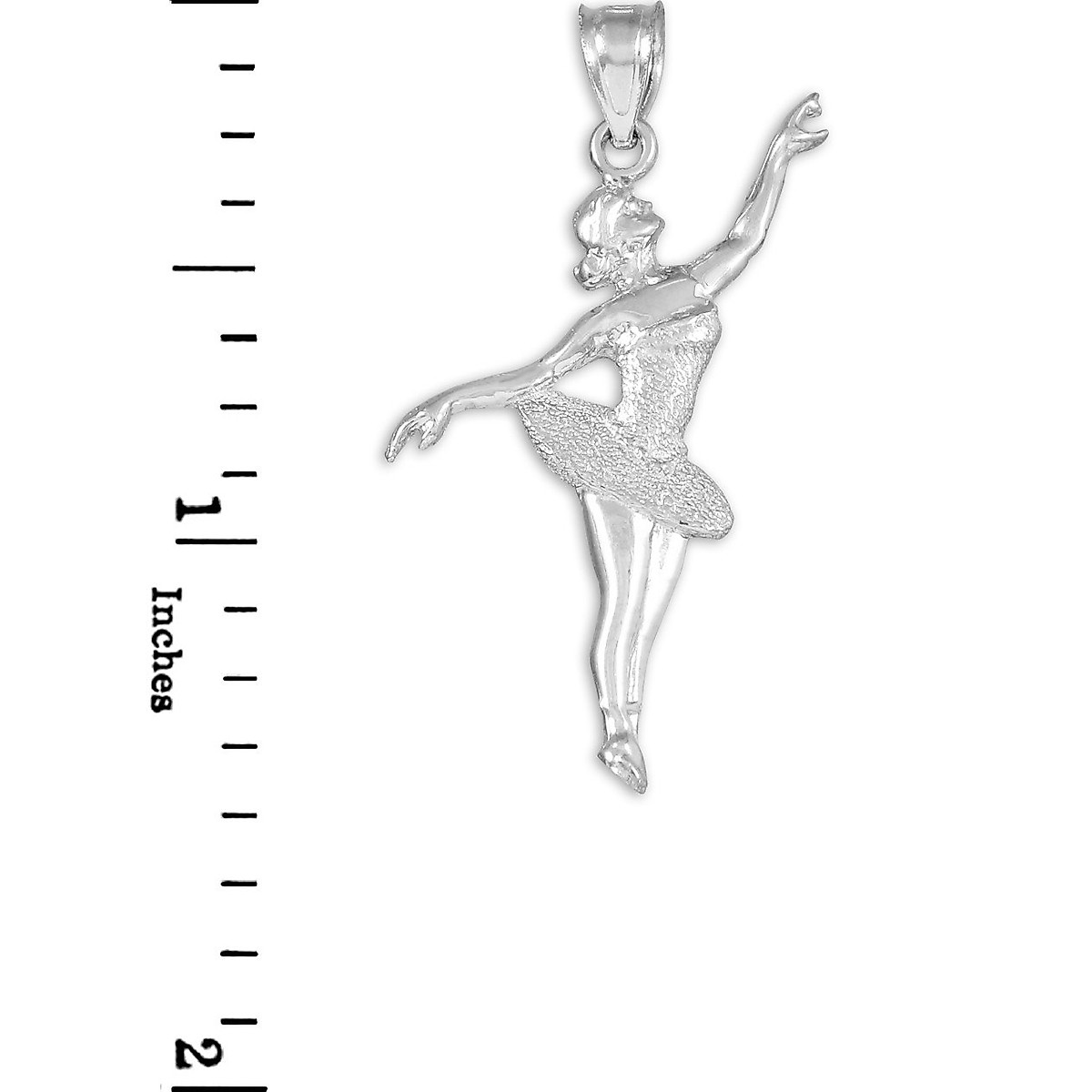 Sports Charm 925 Sterling Silver Ballet Dancer Charm Pendant
