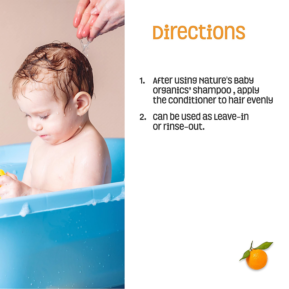 Nature's Baby Organics Conditioner & Detangler, Vanilla Tangerine, 8 Fl Oz