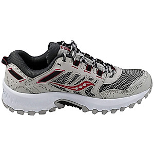 Saucony Women's Versafoam Excursion Tr13 Trail Running Shoe, Grey/Black/Burgundy, 10