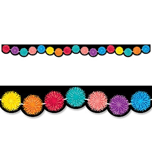 CTP Pom Poms EZ Border for Classroom Bulletin Board Border for Classroom (Creative Teaching Press 10515), 48 ft per Package