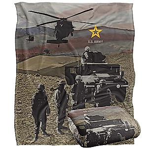 U.S. Army Blanket, 50"x60" Army Values, Silky Touch Super Soft Throw