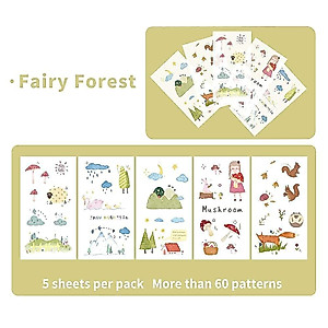 M02 Portable Pocket Printer - Sticker Printer Machine Mini Thermal Printer Bluetooth Sticker Printer with 5 Sheets Colorful Cute Stickers for DIY Journal Fun