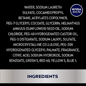 Nivea Men Deep Clean Rock Salts Body Wash with Scrub Particles and Natural Rock Salt, Exfoliating Body Wash for Men, Cleanses Without Drying Skin, 16.9 Fl Oz Bottle, Pack of 3