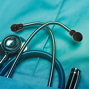 GLEAVI 10 Pieces Silicone Earplugs Sound Reducing Ear Plugs Accessories Ear Tips Replacement for Most , Black