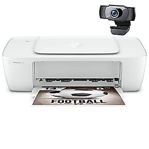 HP Deskjet 1255 Compact Wired Single-Function Color Inkjet Printer for Home Office, White - Print Only, USB Connectivity, Manual 2-Sided Printing, 4800 x 1200 dpi, 8.5" x 14", Cbmou External Webcam