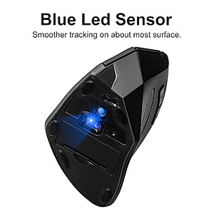 SANWA Bluetooth Ergonomic Mouse, Optical Vertical Mice, for Large Hands, Reduce Wrist Strain, (800/1200/1600 DPI, 6 Buttons) Compatible with MacBook, Laptop, Windows, Mac OS, Android, GMAERGBT15