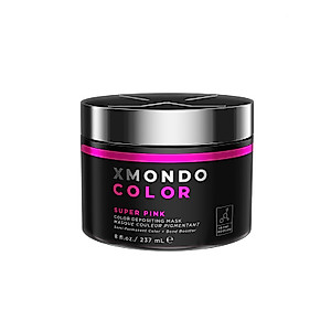 XMONDO Color Super Pink Depositing Mask & Semi-Permanent Pink Hair Dye | Infused with Bond Booster Technology & Hyaluronic Acid for Nourishment, Revitalization & Repair, Vegan Formula, 8 Fl Oz 1-Pack