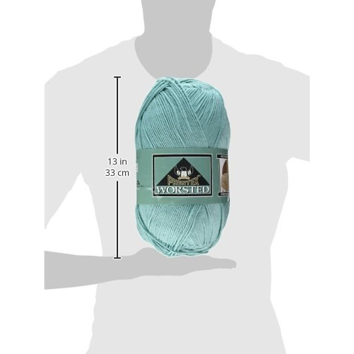 Phentex Worsted Yarn, 14 Ounce, Light Green, Single Ball
