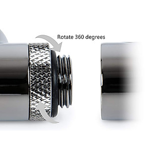 Bitspower T-Block Rotary Fitting, Black Sparkle