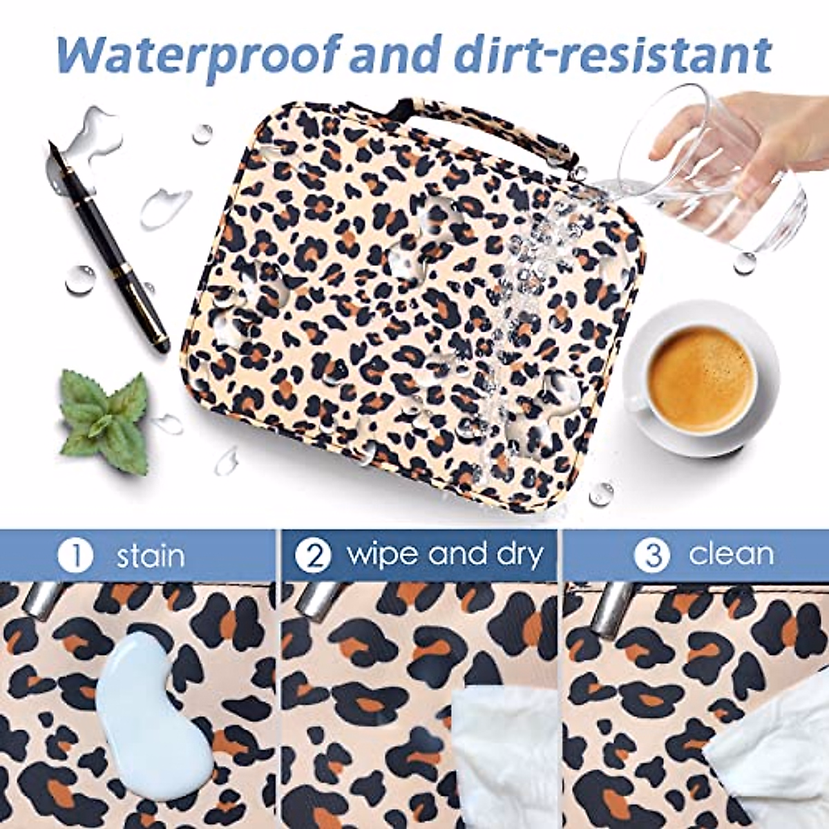 Bible Cover for Women - Bible Case for Men Multi-Functional Stationery Organizer - Large Pencil Case Organizers - Bible Study Supplies for School, Office, Travel - 11"x8"x2.5" -Beige Base