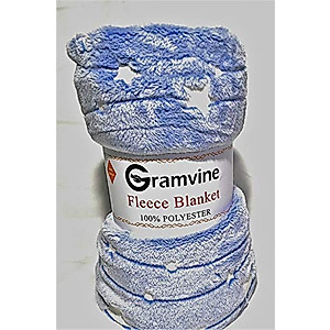 Glow In The Dark Star Blankets for Adults Couch Blanket Plush Fleece Blankets with Stars For Bedroom Living Room Luminous Glow Blanket For Kids With Stars Fleece Blanket Ideal Gift For Kids and Adults