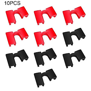 10pcs Reusable Training Chopstick Helpers Holder & Rests, Chopstick Assistant, Chopsticks Training Hinges Connector for Many age, Beginner, Trainers or Learner(black, red)