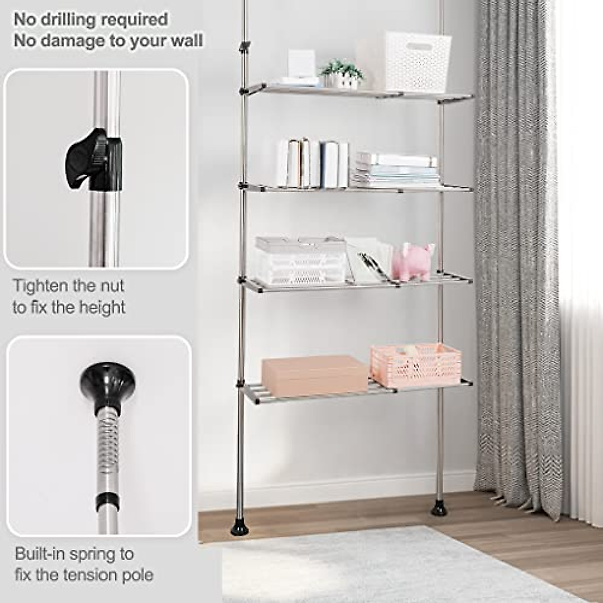 DAHOOMII Over The Toilet Storage Shelf Laundry Room Organizer Rack 0777-26 0