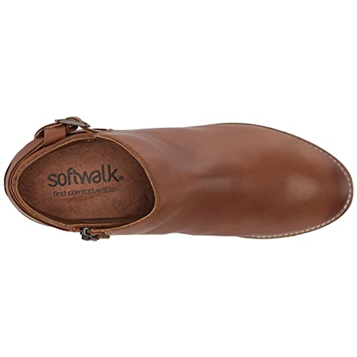 SoftWalk Women's Ankle Boots and Booties, Cognac, 8