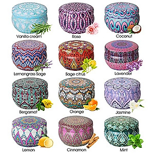 12 Pack Candles for Home Scented, Scented Candles Gifts Set for Women, Bulk Candles Gifts for Christmas Valentines Mother Day Birthday, Soy Wax Aromatherapy Candle for Bath Relaxing