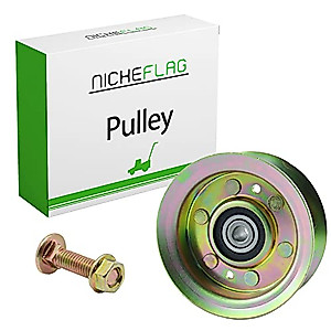 NICHEFLAG 177968 Idler Pulley Replaces 177968 Idler Pulley Craftsman, 193197 Idler Pulley Craftsman, 532177968, 532193197, Ariens 21546308 for Husqvarna Z254, YTH24V48, YTH2348, YTH21K46 Decks