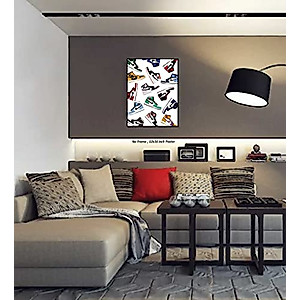 Hypebeast Custom Sneaker Poster – (12x16 Inch) Unframed – AJ Wall art, Hypebeast Room Decor, Michael Jordan Poster, Sneaker Air Gym Shoes Shoebox Collection Aesthetic Cool Poster for Teen Boys Guys Men Room Dorm Bedroom Wall Decor by LIYA Design Prints