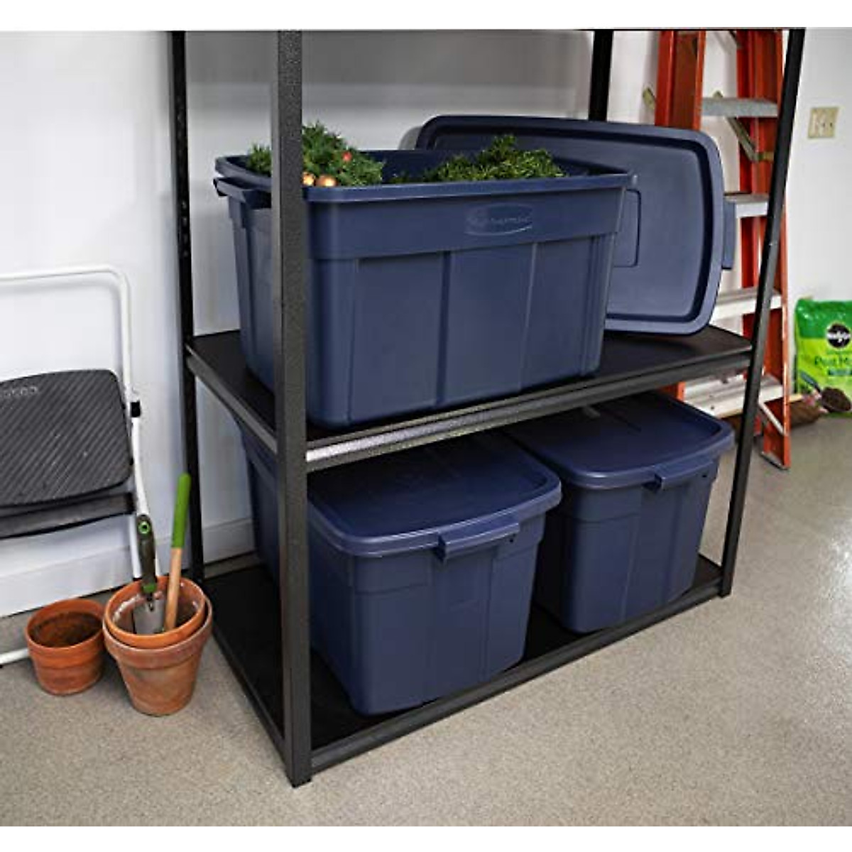 Rubbermaid Roughneck️ Storage Totes 31 Gal, Large Durable Stackable Storage Containers, Great for Clothing, Seasonal Décor, Sports Equipment, and More, 6-Pack