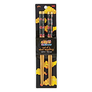 Naruto Shippuden Akatsuki Wooden chopsticks | Naruto Chopstick Set Of 2 | Anime Stuff | Kitchen Deco | Anime Wood Chopsticks | Official Licensed By Just Funky