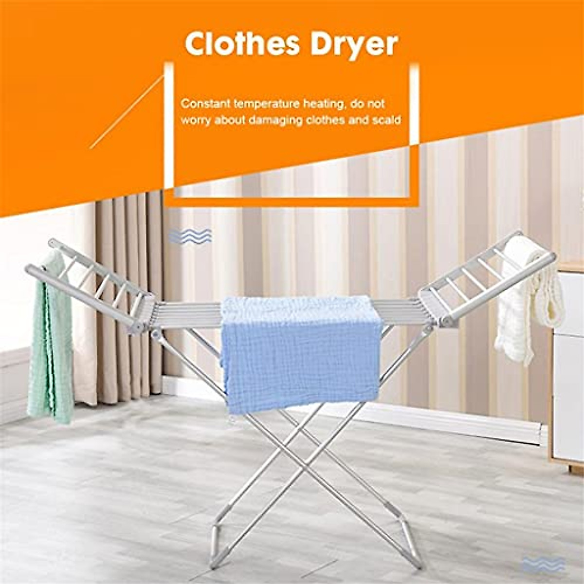 AMBAYZ Clothes Dryer Electric Multifunctional Foldable Electric Constant Temperature Clothes Dryer Hanger Shoes Drying Rack