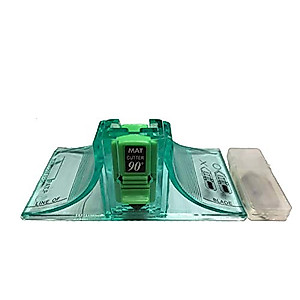 Cutter 45 & 90 Degree Bevel Mat Board Cutter, with 3pcs Free Replacement Blade (Green)
