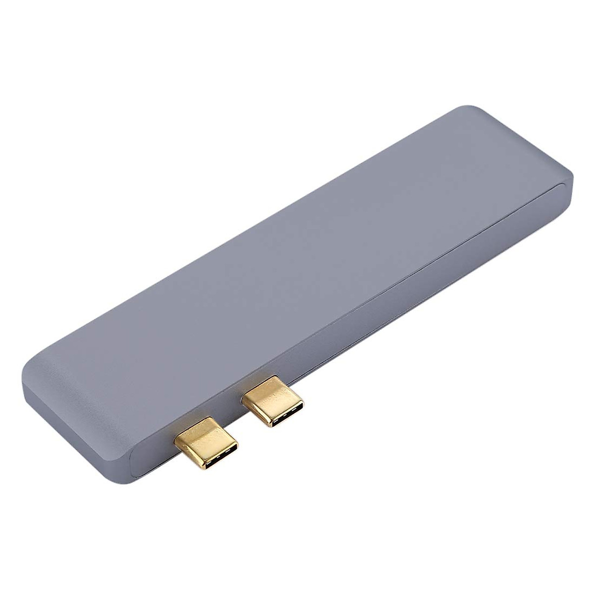 Jiali USB-C Hub Converter 6 in 1 Multi-Function Aluminium Alloy 5Gbps Transfer Rate Dual USB-C/Type-C HUB Adapter with 2 USB 3.0 Ports & 2 USB-C/Type-C Ports & SD Card Slot & TF Card Slot for Macb