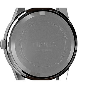Timex x Peanuts Expedition Scout 40mm Watch – Take Care of The Earth Silver-Tone Case Natural Dial with Brown Ecco DriTan Leather Strap