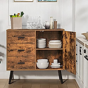 Iwell Storage Cabinet & TV Stand Bundle, 2 Piece Furniture for Living Room, Bedroom