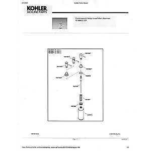 Kohler 1041645 Soap and Lotion Dispenser Pump Assembly