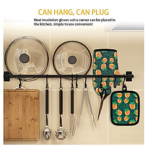 JOAIFO Heart Tie Dye Prints Stylish Oven Mitts Set for BBQ Barking,Premium Heat Resistant Over Glover and Pot Holders Non Slip Accessories