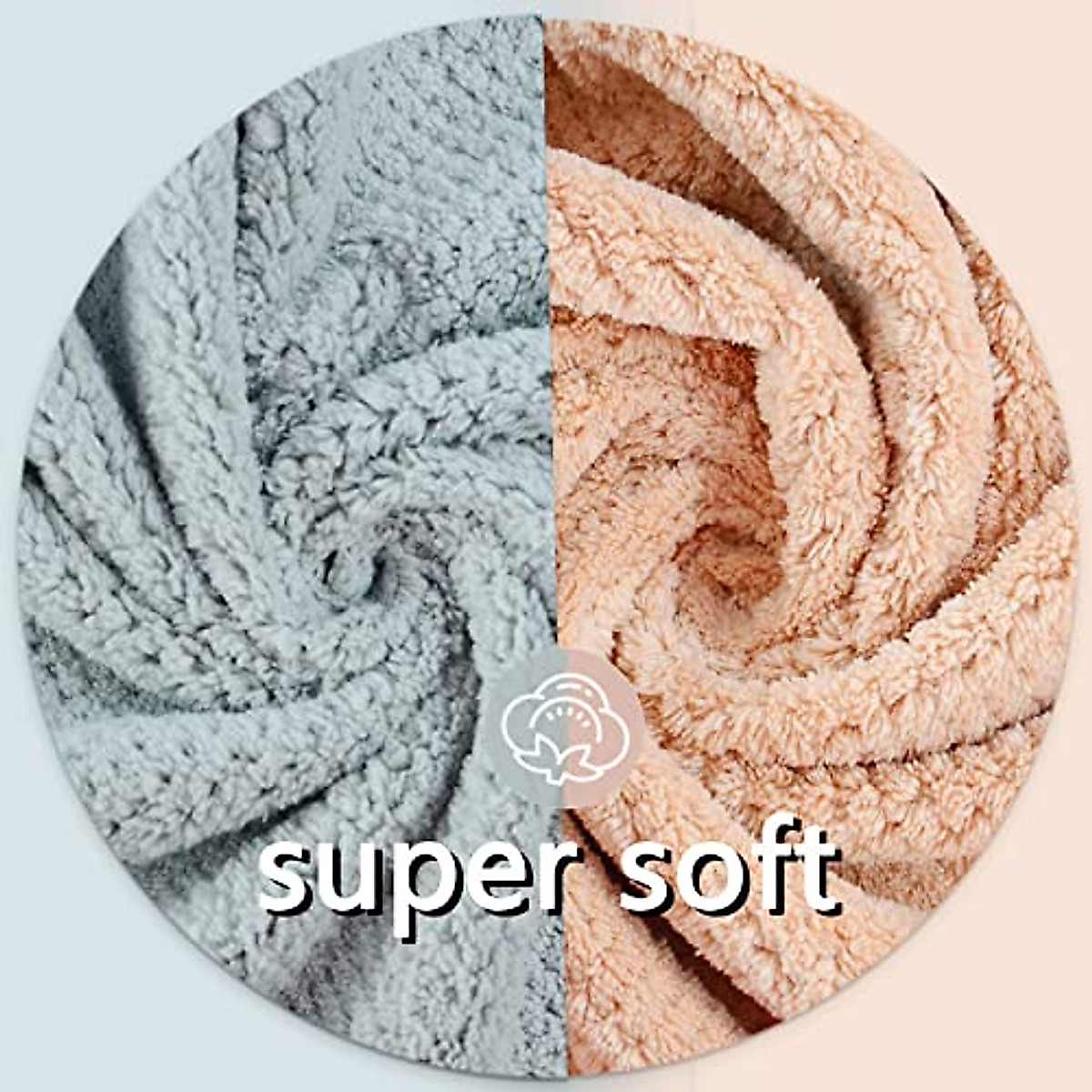 Chloven 2 Pack Extra Large Microfiber Hair Towel Wrap for Women,43 inch X 24 inch Anti Frizz Hair Drying Towel with Elastic Strap,Hair Wrap Towels Absorbent Quick Dry Hair Turbans for Drying Long Hair