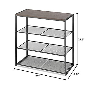 Whitmor Wood & Metal 4-Tier Shelf