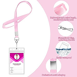 12 Pack Cruise Lanyard with ID Card Holder, Durable Lanyard with Waterproof ID Badge Holder Cruise Lanyards for ID Badges Ship Cards Carnival Sail Keys (12 Colors)