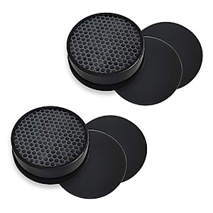 PUREBURG KJ65F-A1 Replacement True HEPA filter Compatible with GENIANI G-2000-FL and TCL CISNO iHome KJ65F-A1 KJ65F-A2 Air Purifiers, 2-Pack