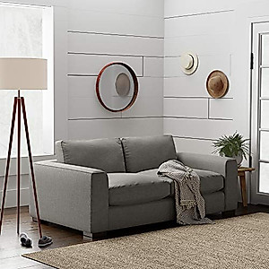 Amazon Brand - Stone & Beam Westview Extra-Deep Down-Filled Loveseat Sofa Couch, 75.6"W, Smoke