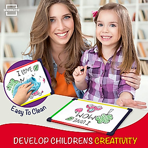 5 Pack Small White Board Dry Erase Board for Kids Portable 9"x12" Drawing Magnetic Mini Whiteboard White Board for Students Teachers School Supplies Lapboard Small Dry Erase Board for Kids & Erasers